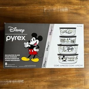 Pyrex | Kitchen | Disney 0 Year Anniversary 8 Pieces Pyrex Glass Food ...